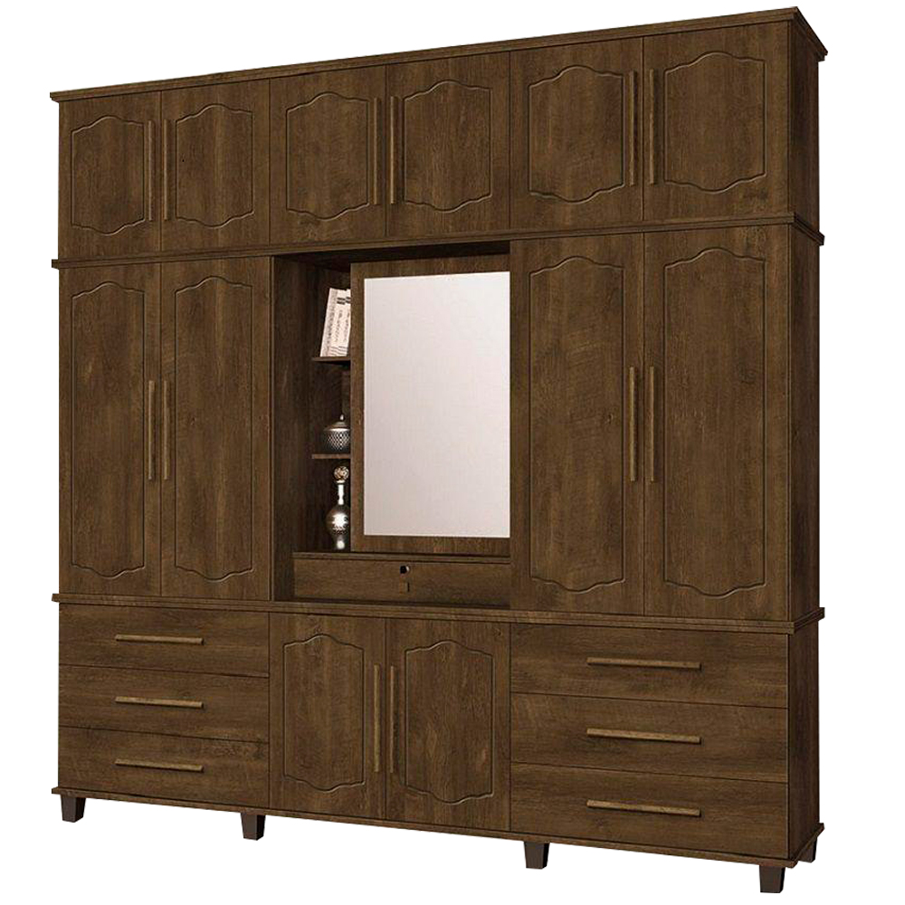 Guarda- Roupa Casal 12 Portas 6 Gavetas Diamante Capelinha Fabrimóveis