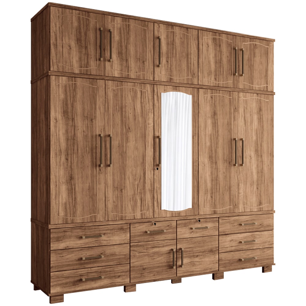 Guarda-Roupa Casal 12 Portas 8 Gavetas Londres Santos Andirá Roupeiro