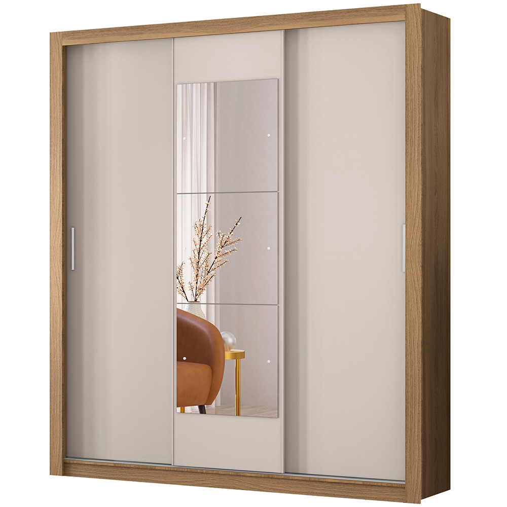 Guarda-Roupa Casal 3 Portas Correr 2 Gavetas Vero Demóbile Roupeiro
